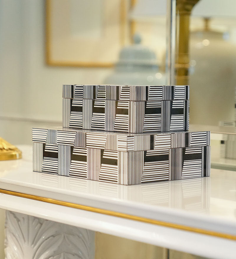 STRIPED LACQUER STORAGE BOX – Homewarmthco